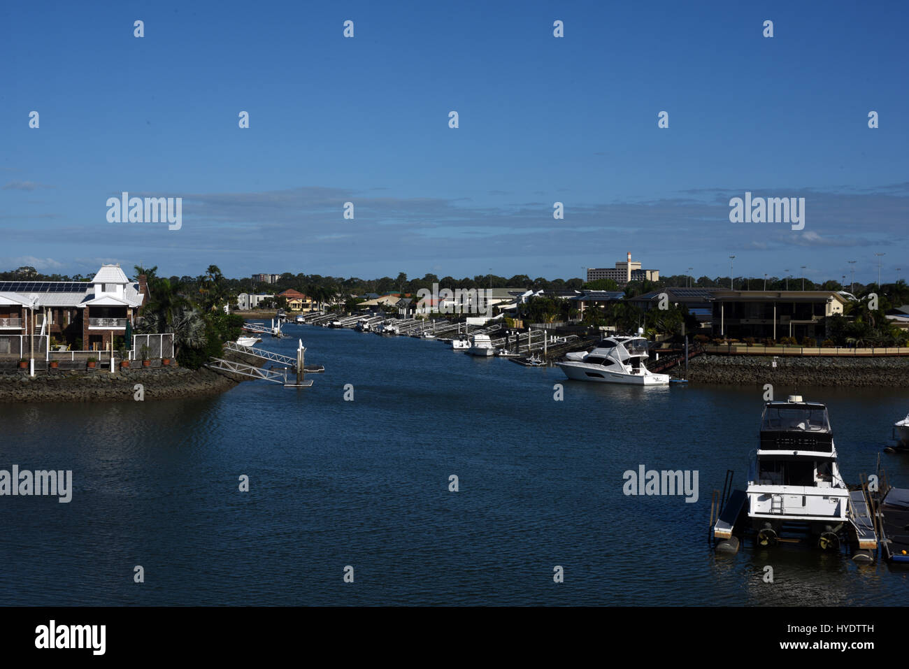 Newport, Queensland, Australia: Pleasure craft moored at private ...