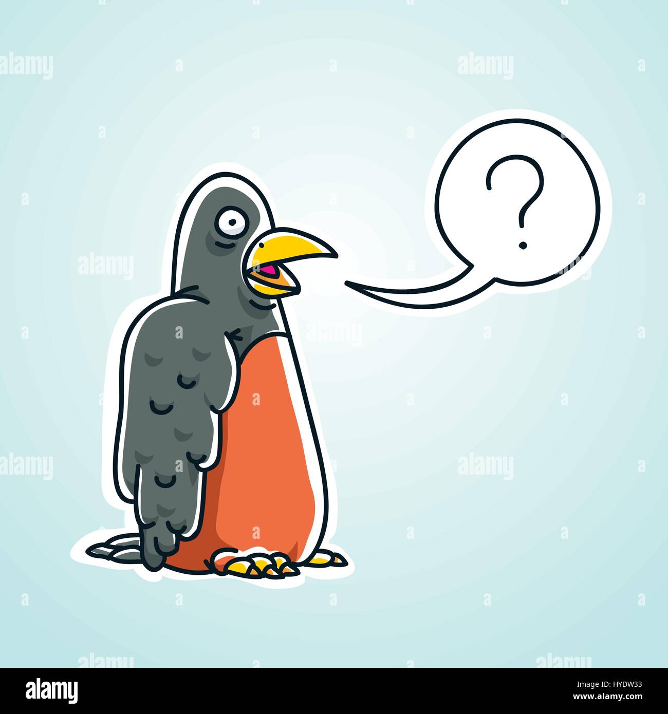A colorful, cartoon bird asking a question Stock Vector Image & Art - Alamy