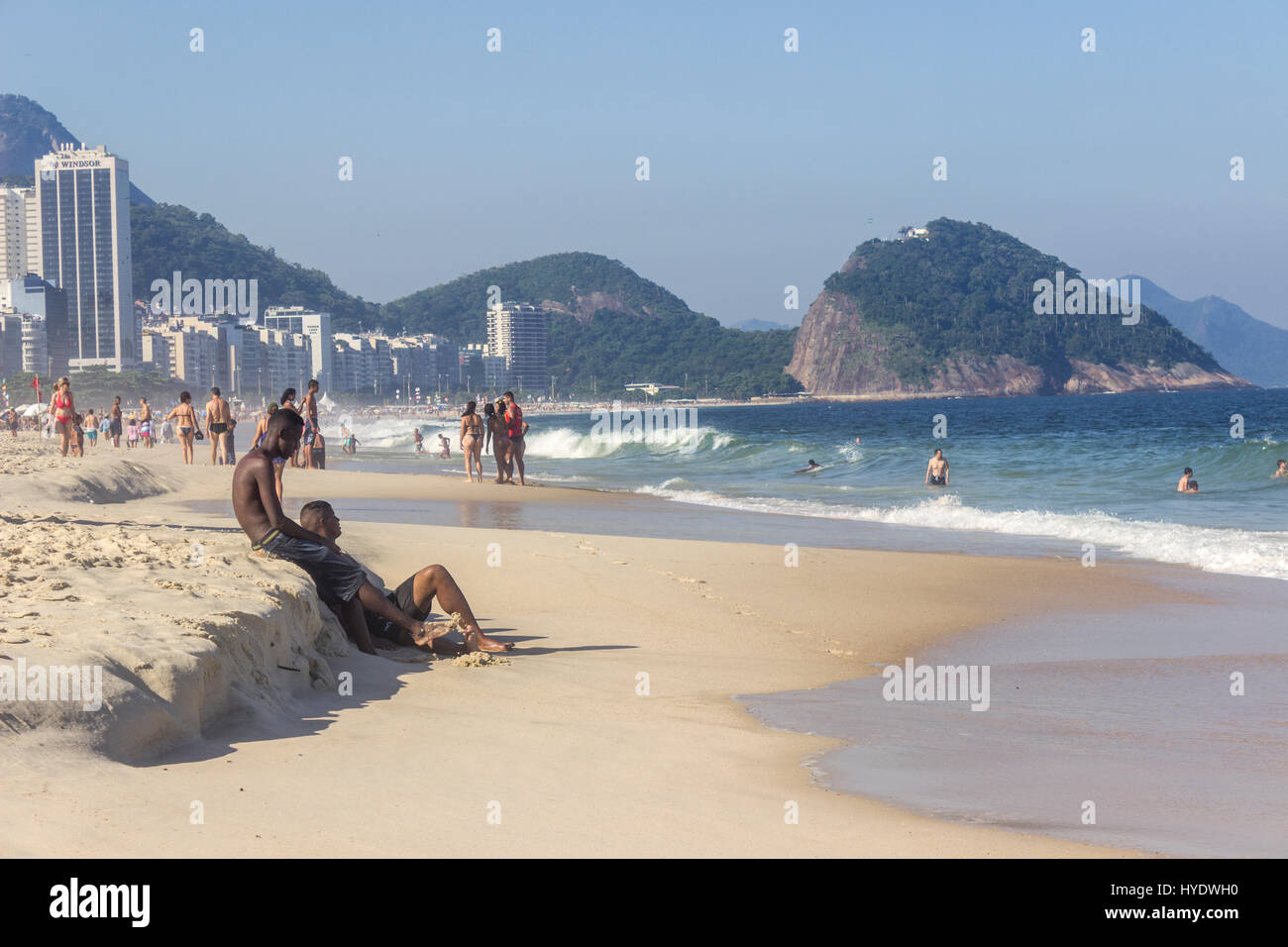 Brazil, Rio de Janeiro : Young people enjoying a sunny morning on ...