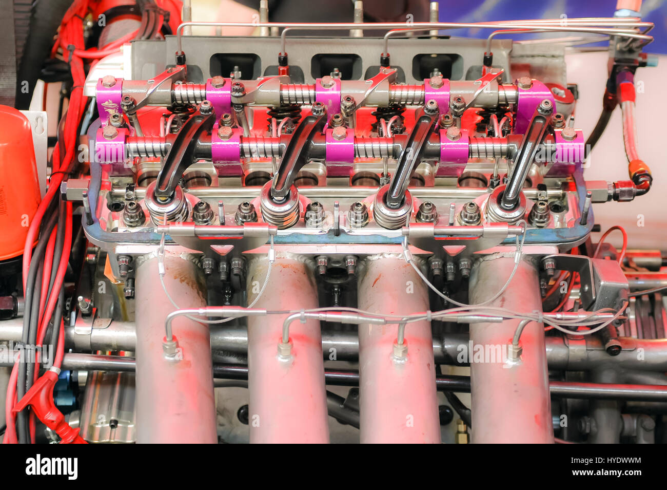 high performance race car engine detail Stock Photo - Alamy
