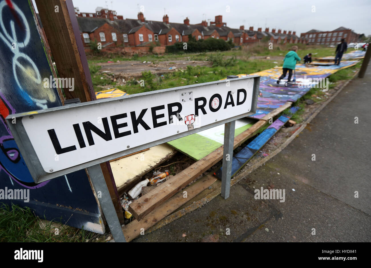 A view of Lineker Road before the Premier League match at the King ...