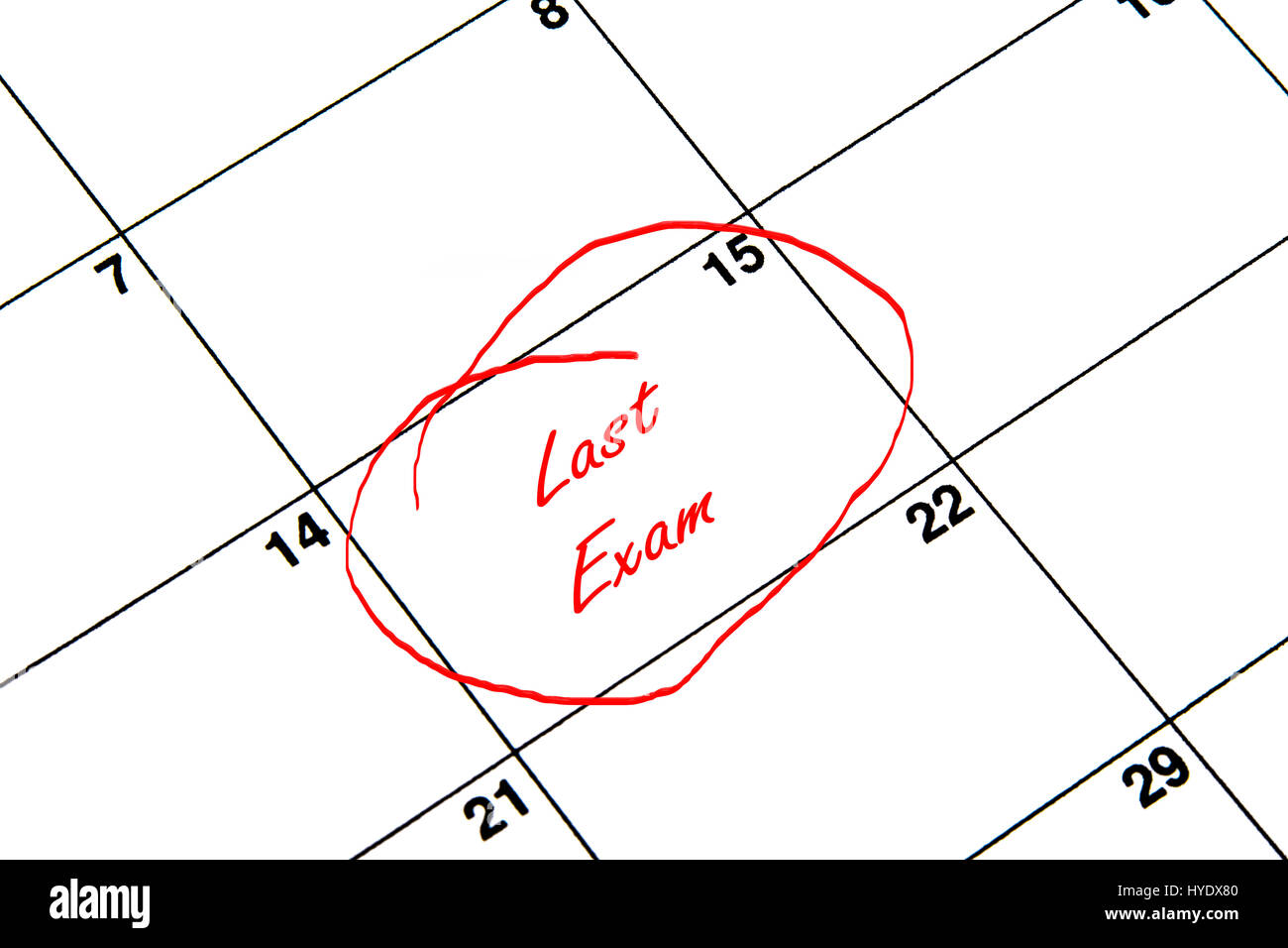 Final exam in red hi-res stock photography and images - Alamy