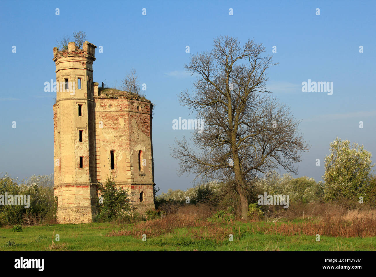 old ruined castle eastern europe Stock Photo - Alamy