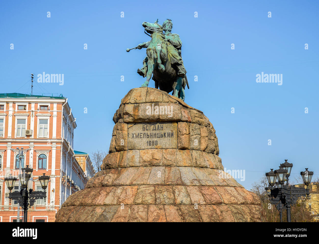 Monument to famous Ukrainian Hetman Bogdan Khmelnitsky on Sofia square ...