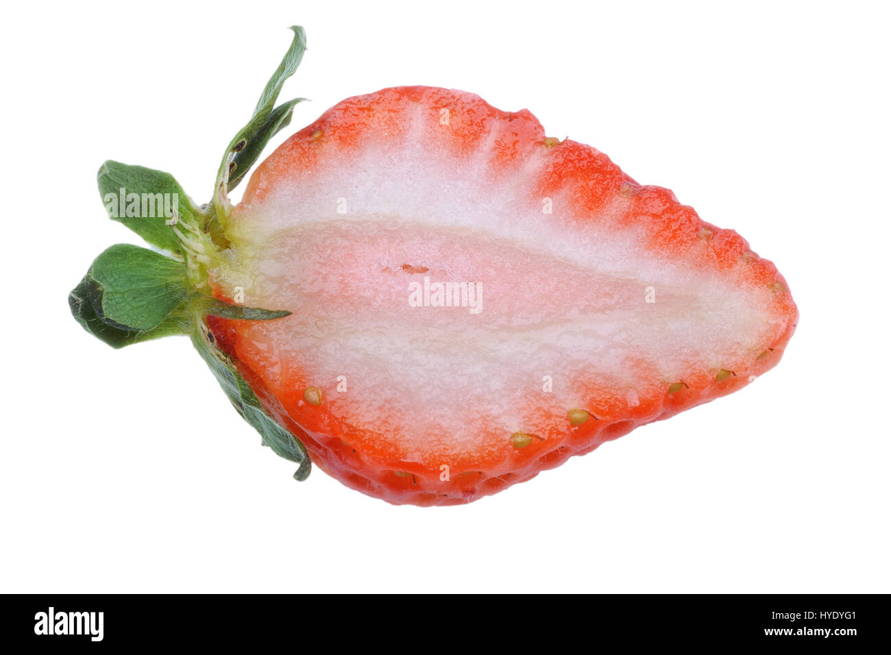 Halved strawberry isolated on white background Stock Photo - Alamy