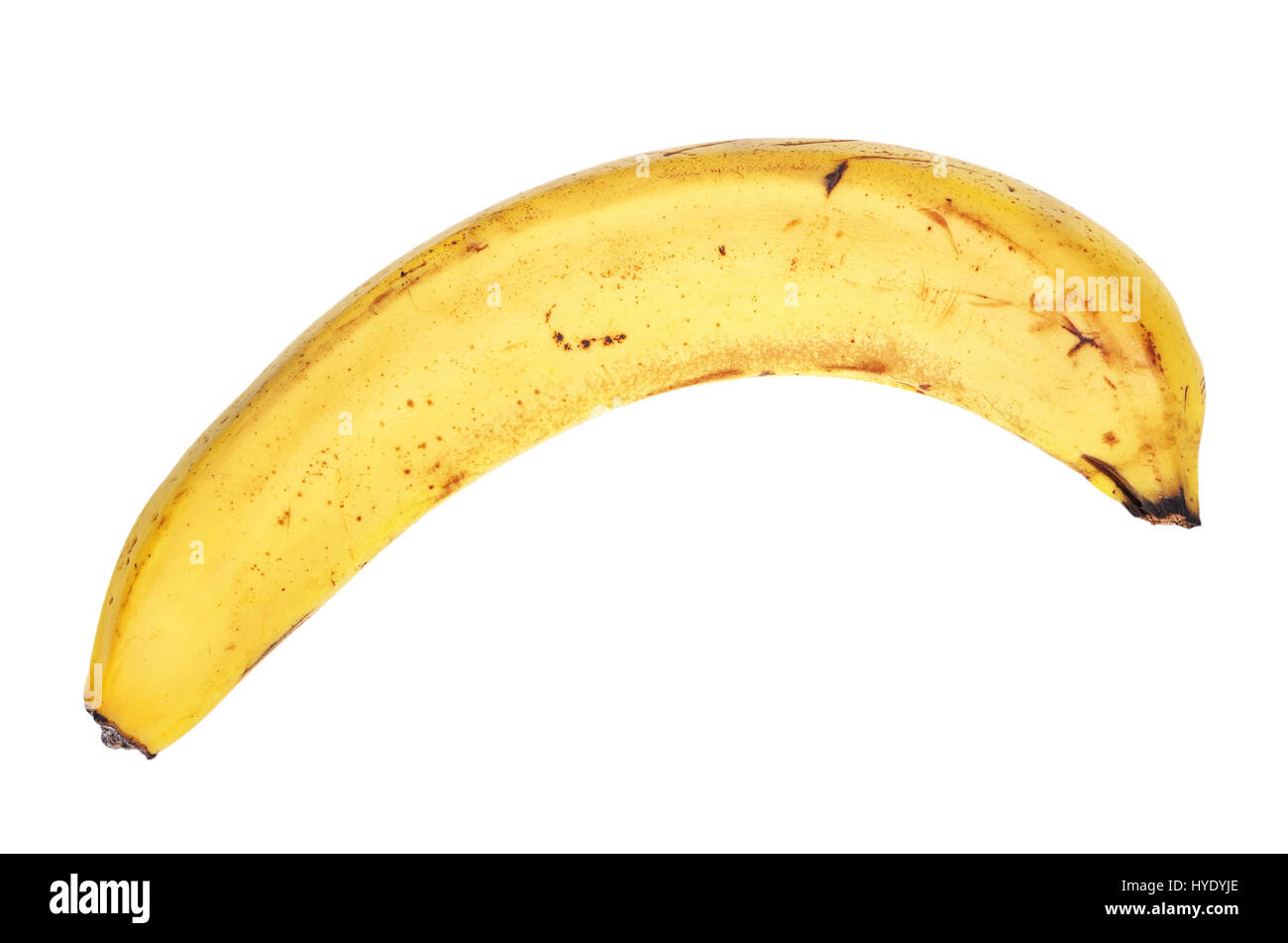 Old bad banana isolated on white background Stock Photo - Alamy