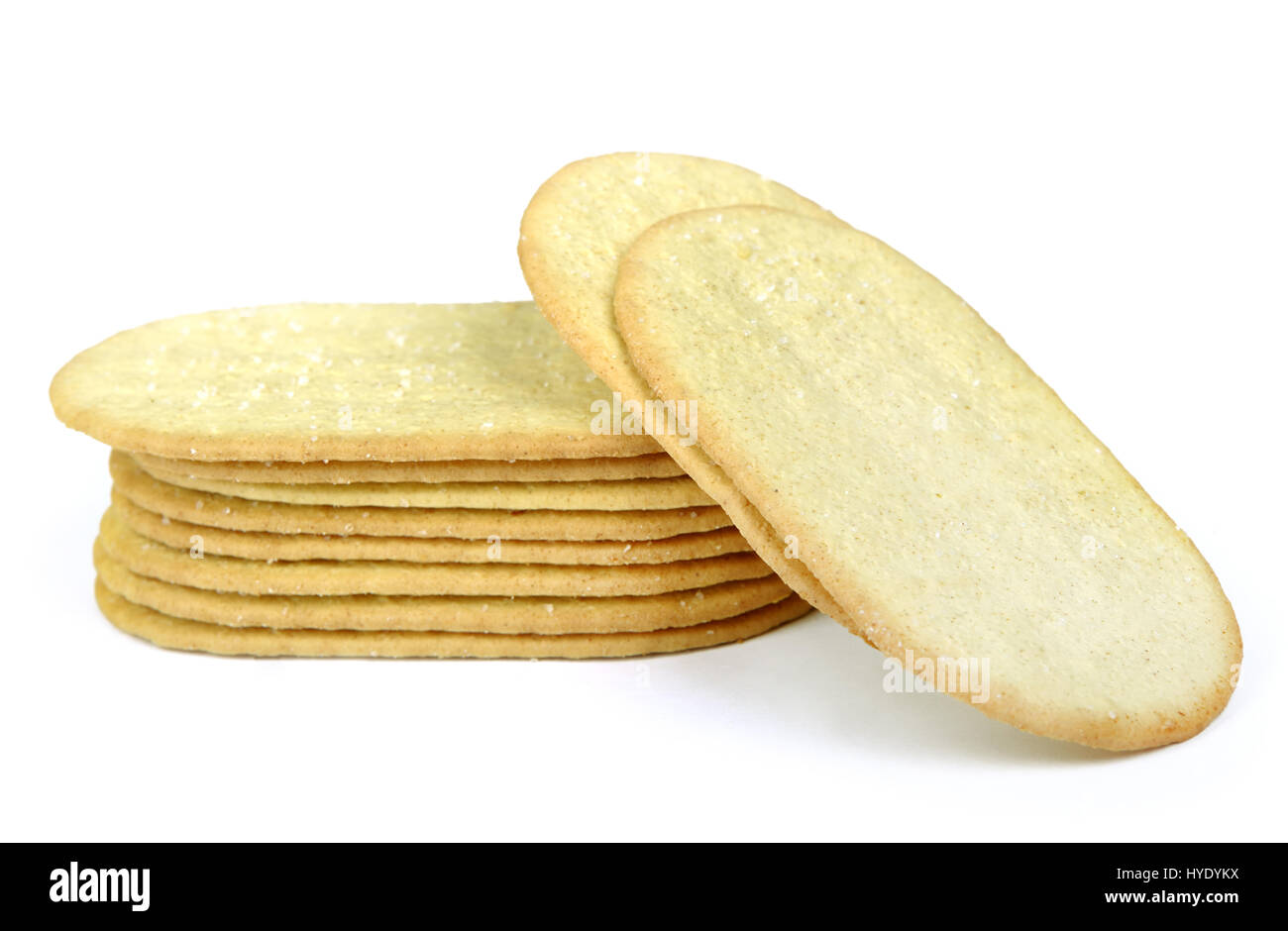 Thin cookies isolated on white background Stock Photo - Alamy