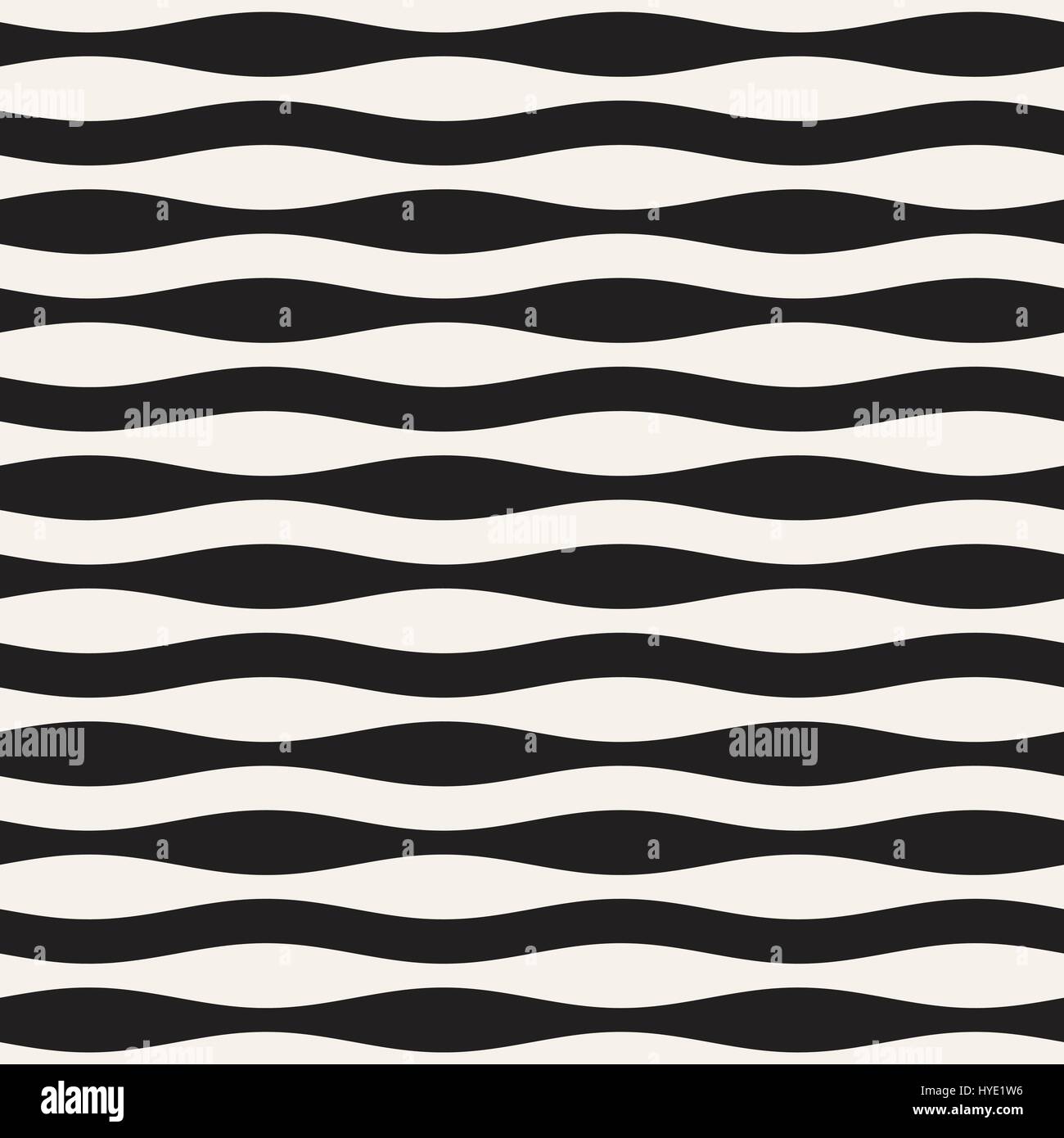 Wavy stripes vector seamless pattern. Retro wavy texture. Geometric ...