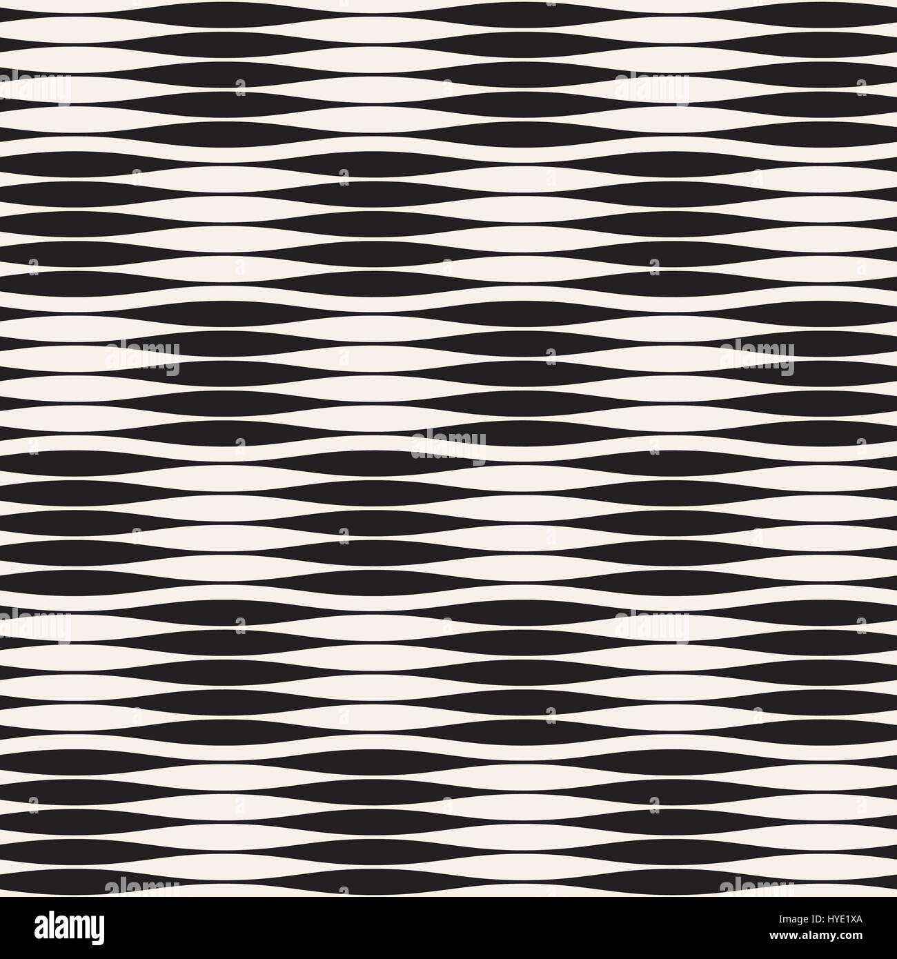 Wavy stripes vector seamless pattern. Retro wavy texture. Geometric ...