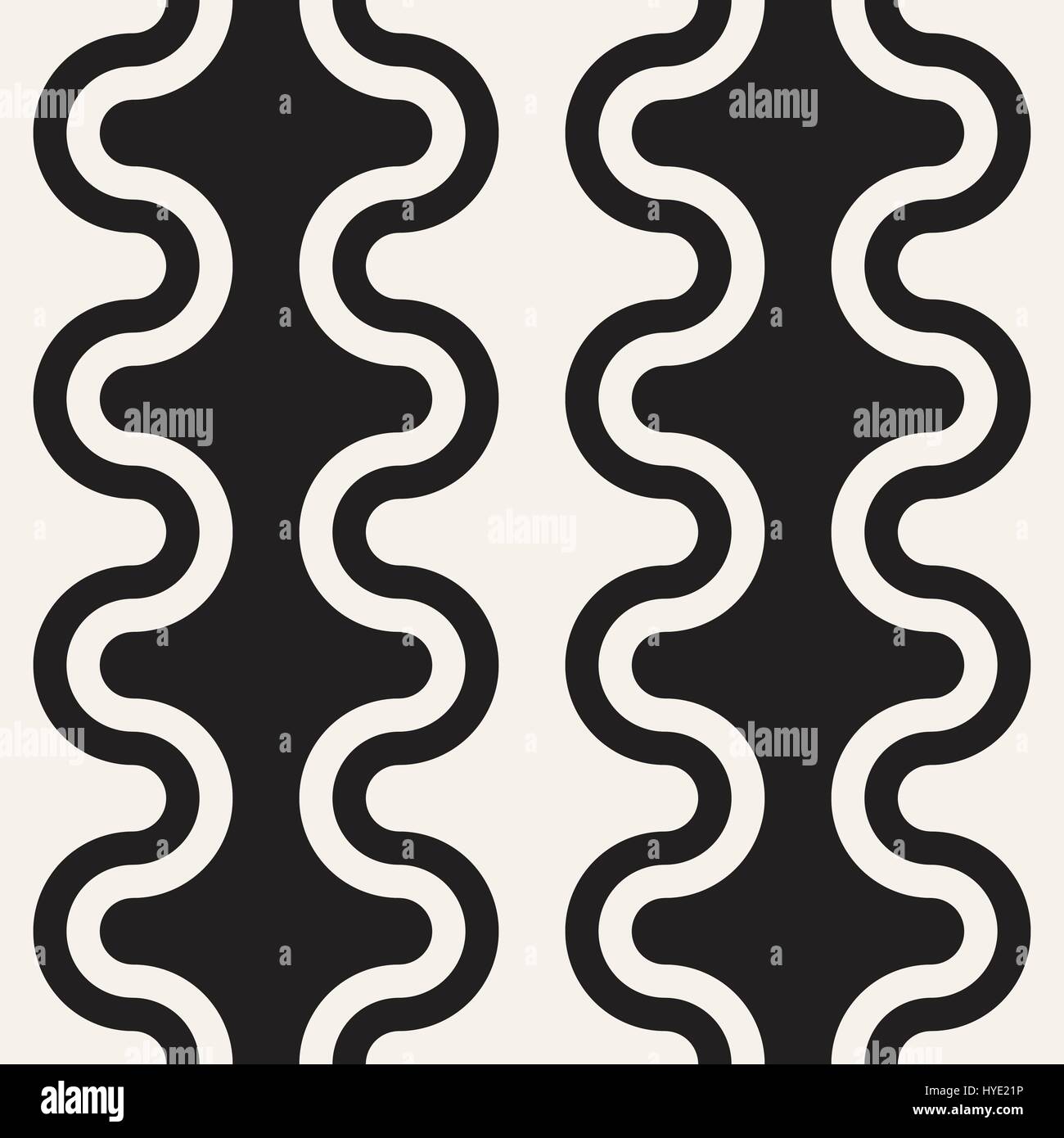 Seamless wavy lines pattern. Repeating vector texture. Stylish stripes ...