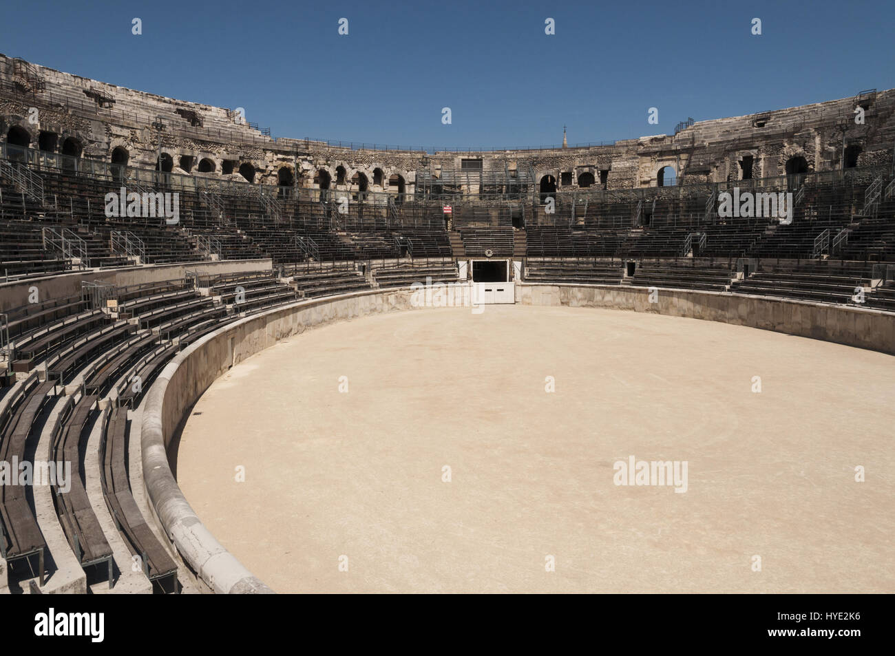 France, Gard, Nimes, Arenes Amphitheater, 70 AD, detail Stock Photo - Alamy