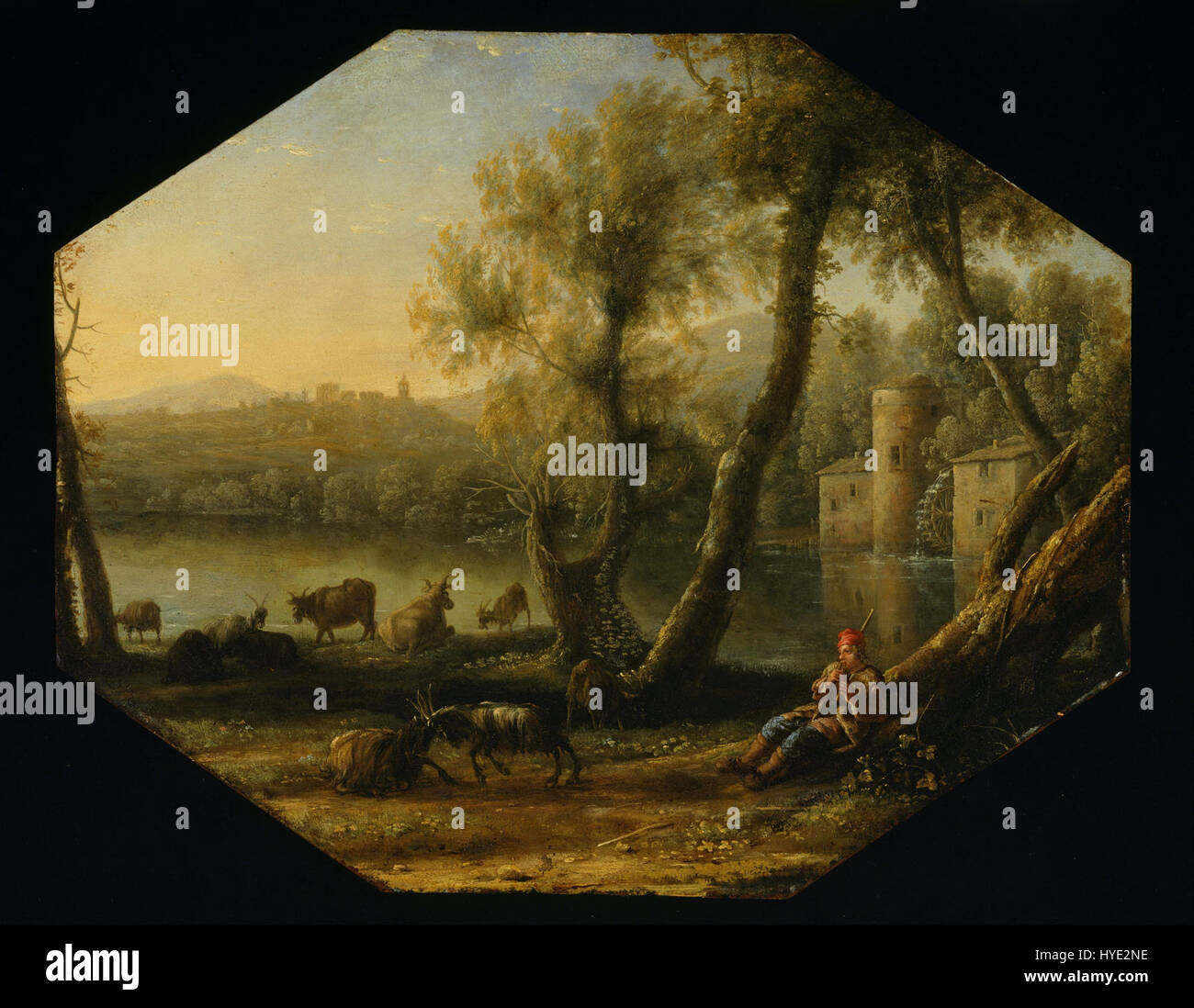 Claude Lorrain's 'Pastoral Landscape' captures the idealized, serene ...