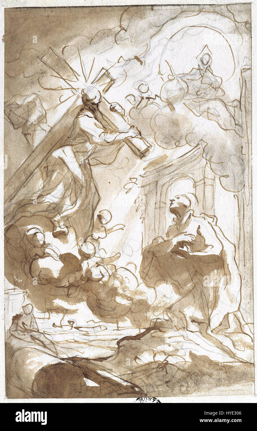 Domenico Piola Christ, Carrying His Cross Appears to Saint Ignatius of Loyola Google Art Project ...