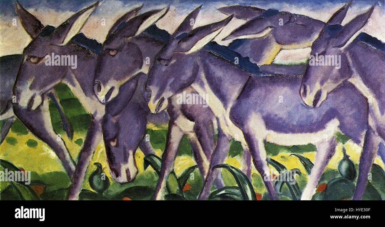 Franz Marc’s 'Donkey Frieze' (1911) is a dynamic and colorful ...