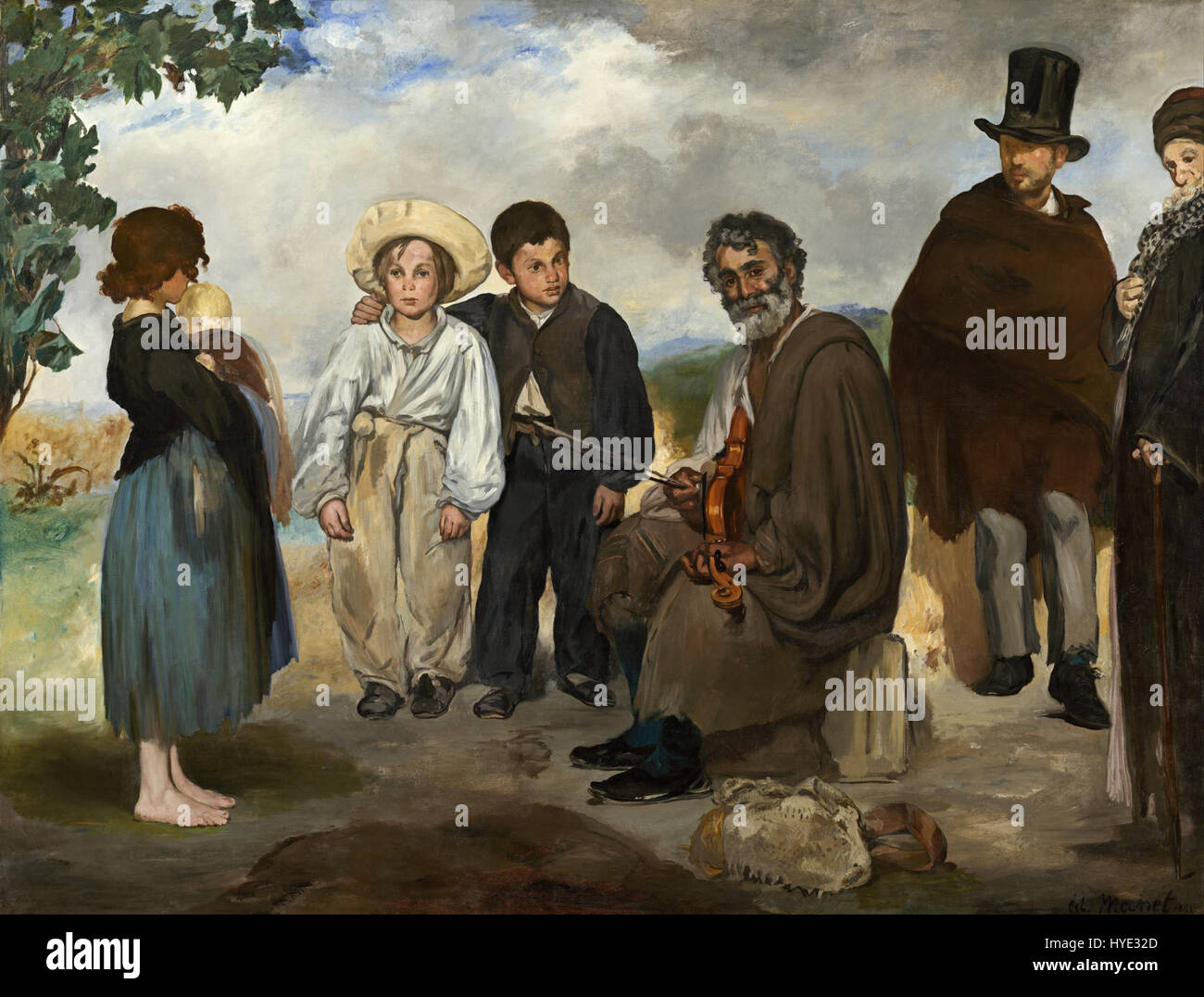 Édouard Manet's 'The Old Musician' (1862) portrays a group of figures ...