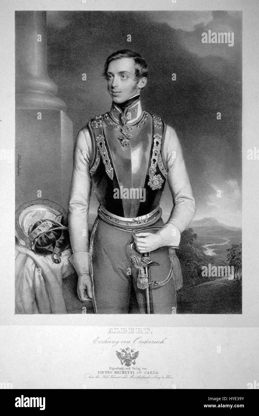 This lithograph of Erzherzog Albrecht, created in the 19th century ...