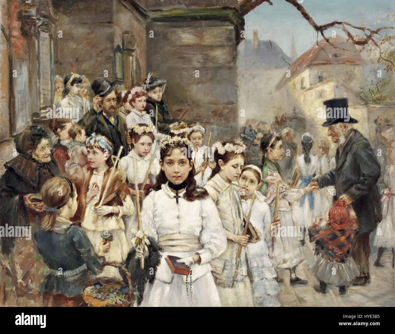 This German title translates to 'First Communion Children in the ...