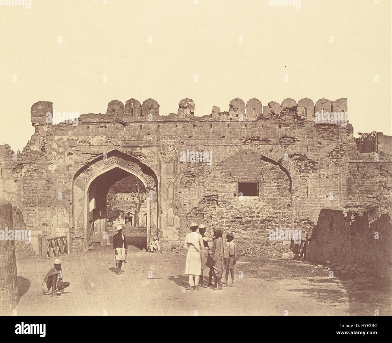 'Cashmere Gate, Front View' by Felice Beato is a historic photograph ...