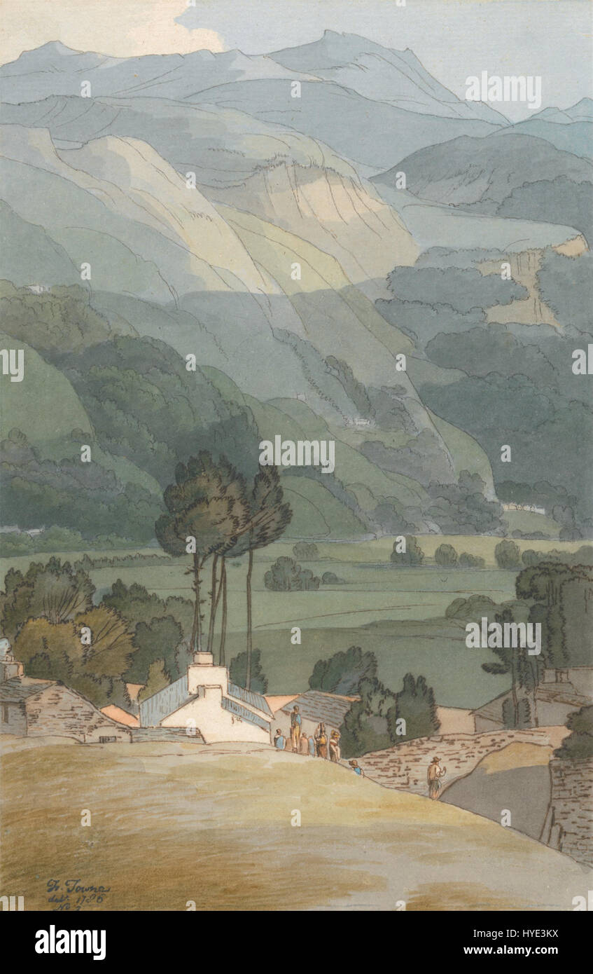 Francis Towne's ‘Ambleside’ is a watercolor painting that beautifully ...