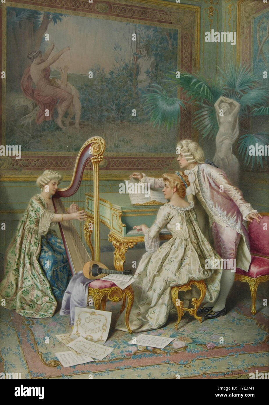 Francesco Ballesio’s Rococo scene from the late 19th century ...