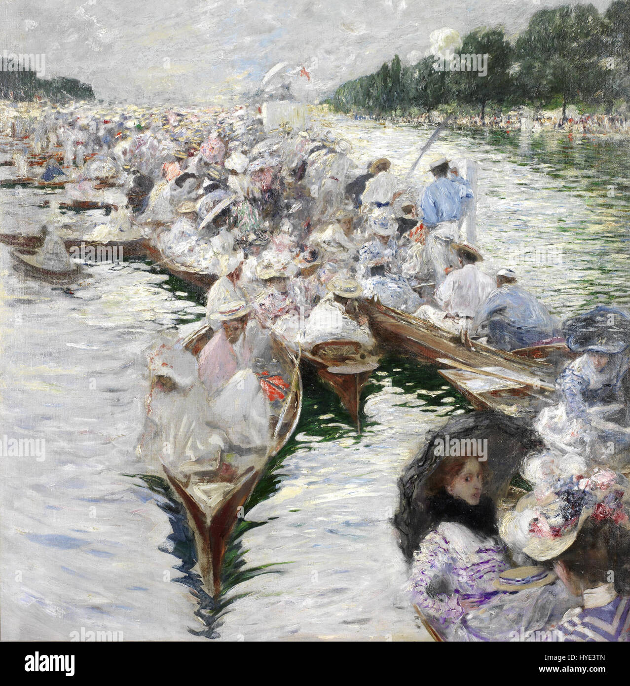 The Henley Regatta, a famous British rowing event, is depicted in this ...