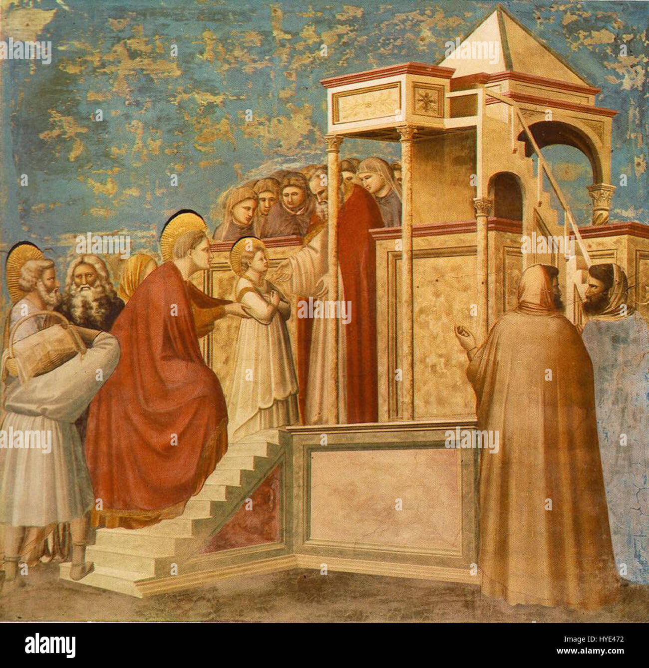 Giotto’s fresco 'Presentation of the Virgin in the Temple' depicts the ...