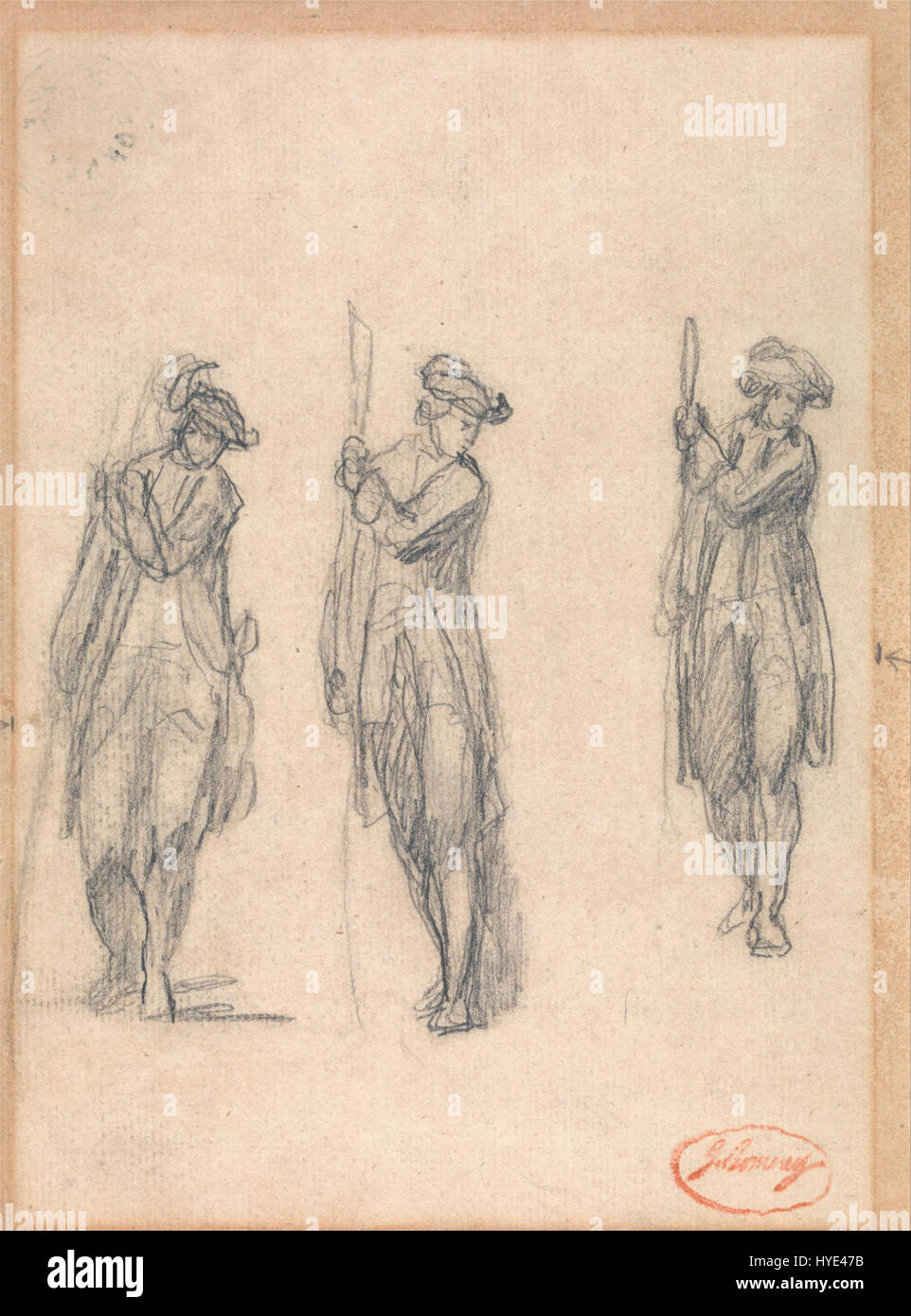 George Romney’s 'Three Sketches of a Man in Uniform' captures a series ...