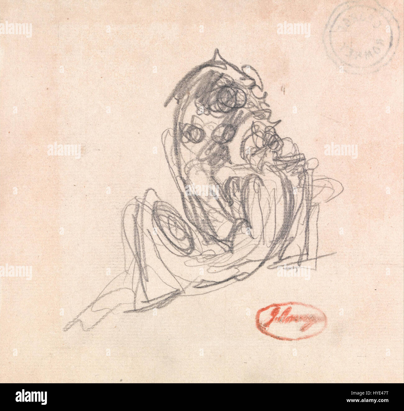 George Romney's 'Reclining Figure and Seated Figure' is an artwork ...