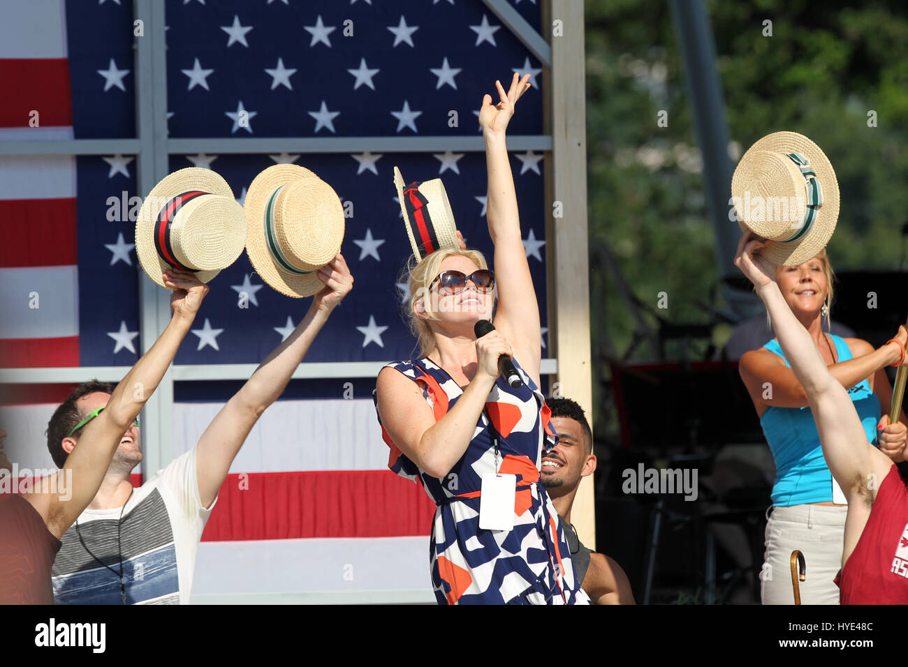 July 3, 2012-- Broadway Star Megan Hilty rehearses for A Capitol Fourth ...