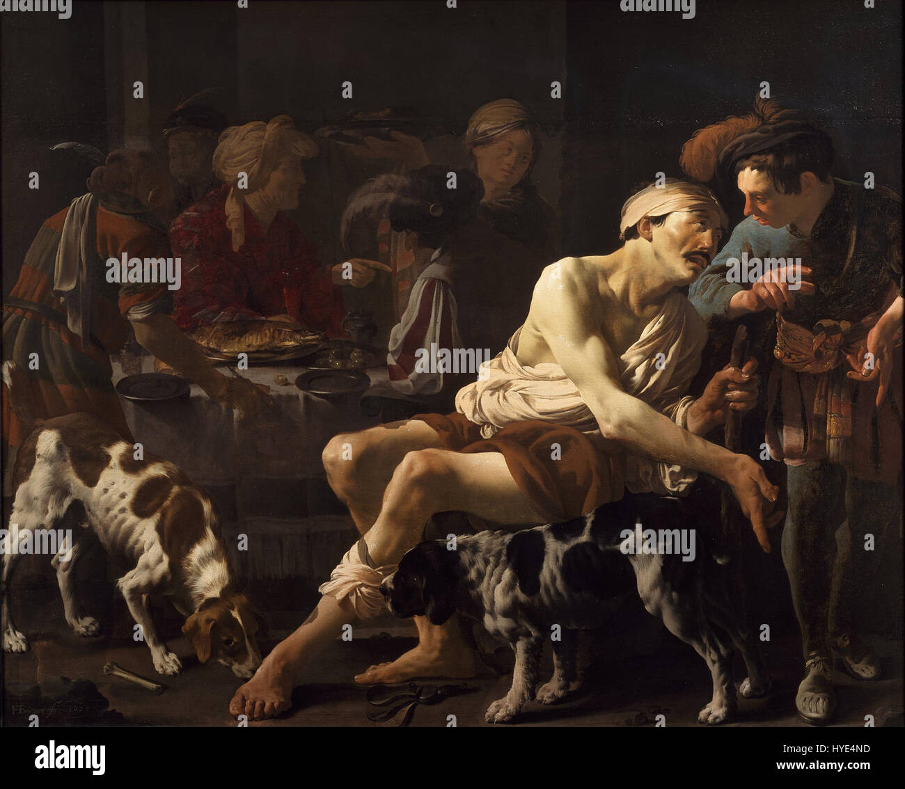The Rich Man and the Poor Lazarus by Hendrick ter Brugghen depicts a ...
