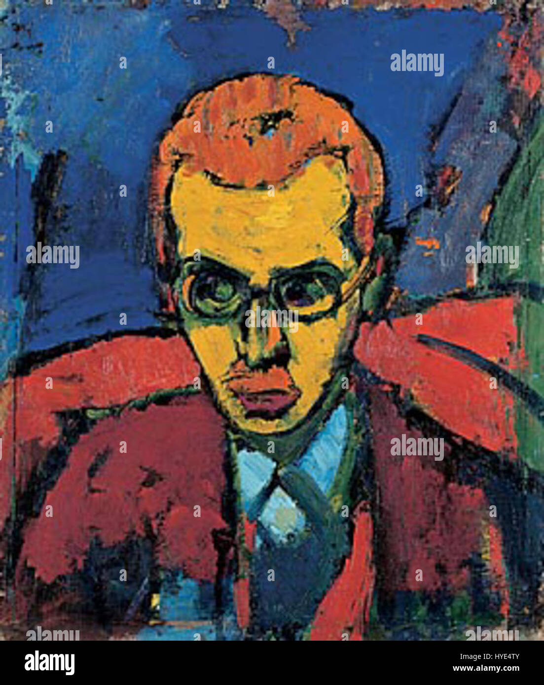 Hermann Stenner's 'Bildnis Itten' from 1913 is a portrait of Swiss ...