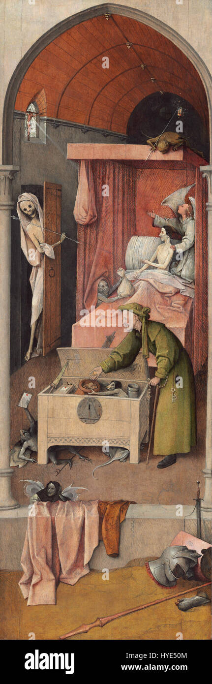 Hieronymus Bosch's 'Death and the Miser' is a 15th-century painting ...