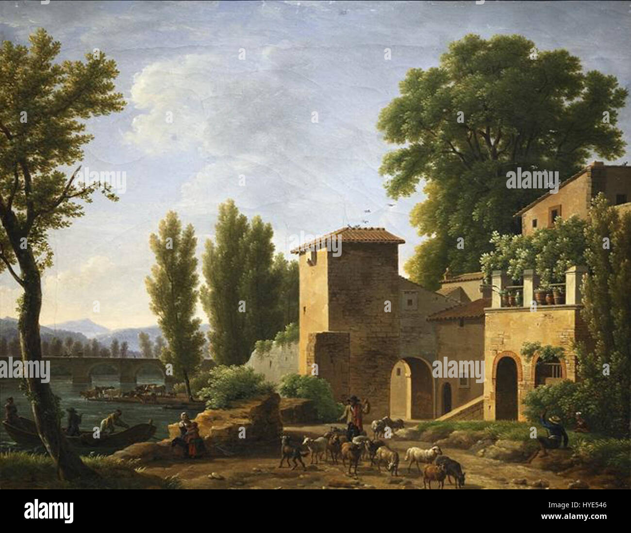 Jean Joseph Xavier Bidauld Paysage classique avec figures Stock Photo ...