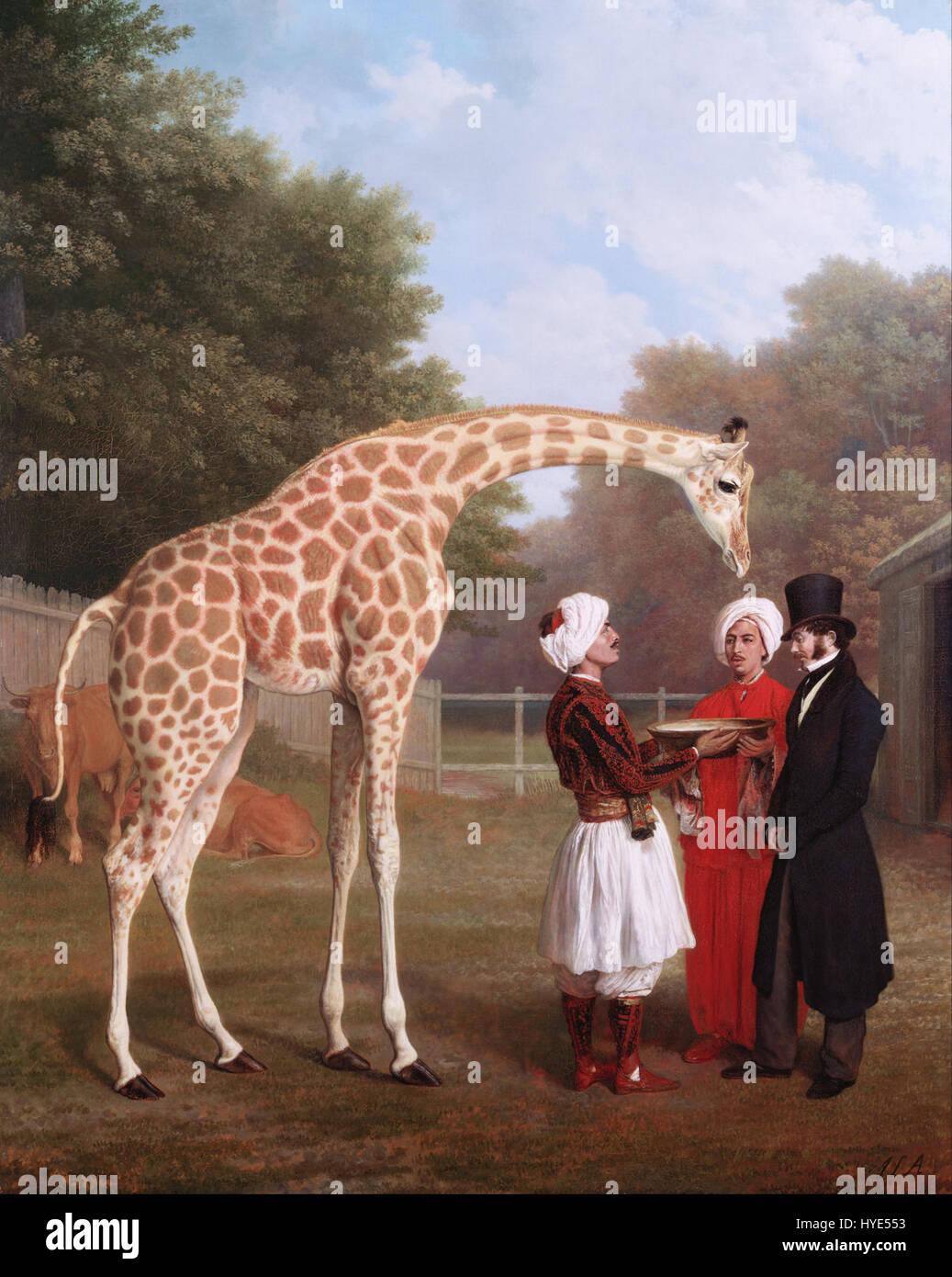 Jacques Laurent Agasse’s painting of a Nubian giraffe presents the ...