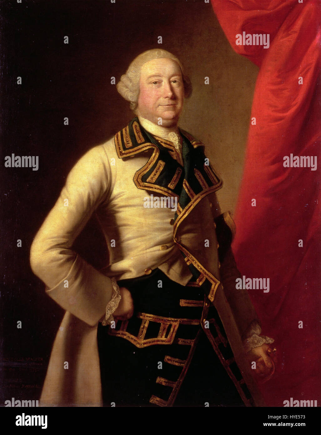 The portrait of John Rolle Walter by Thomas Hudson captures the subject ...