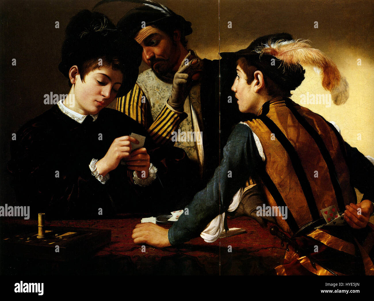 'Cardsharps' is a genre painting by the Italian Baroque artist ...