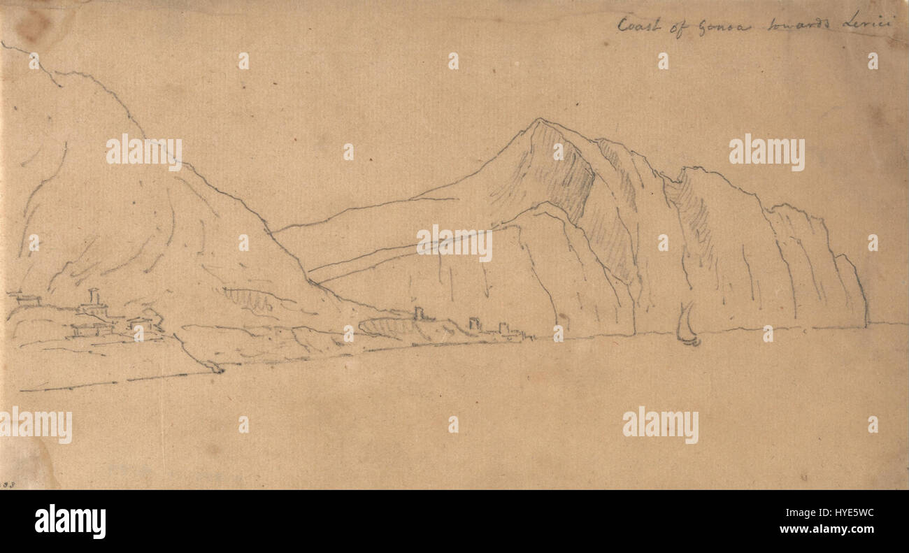 John Robert Cozens' painting 'Coast of Genoa Towards Lerici' captures ...
