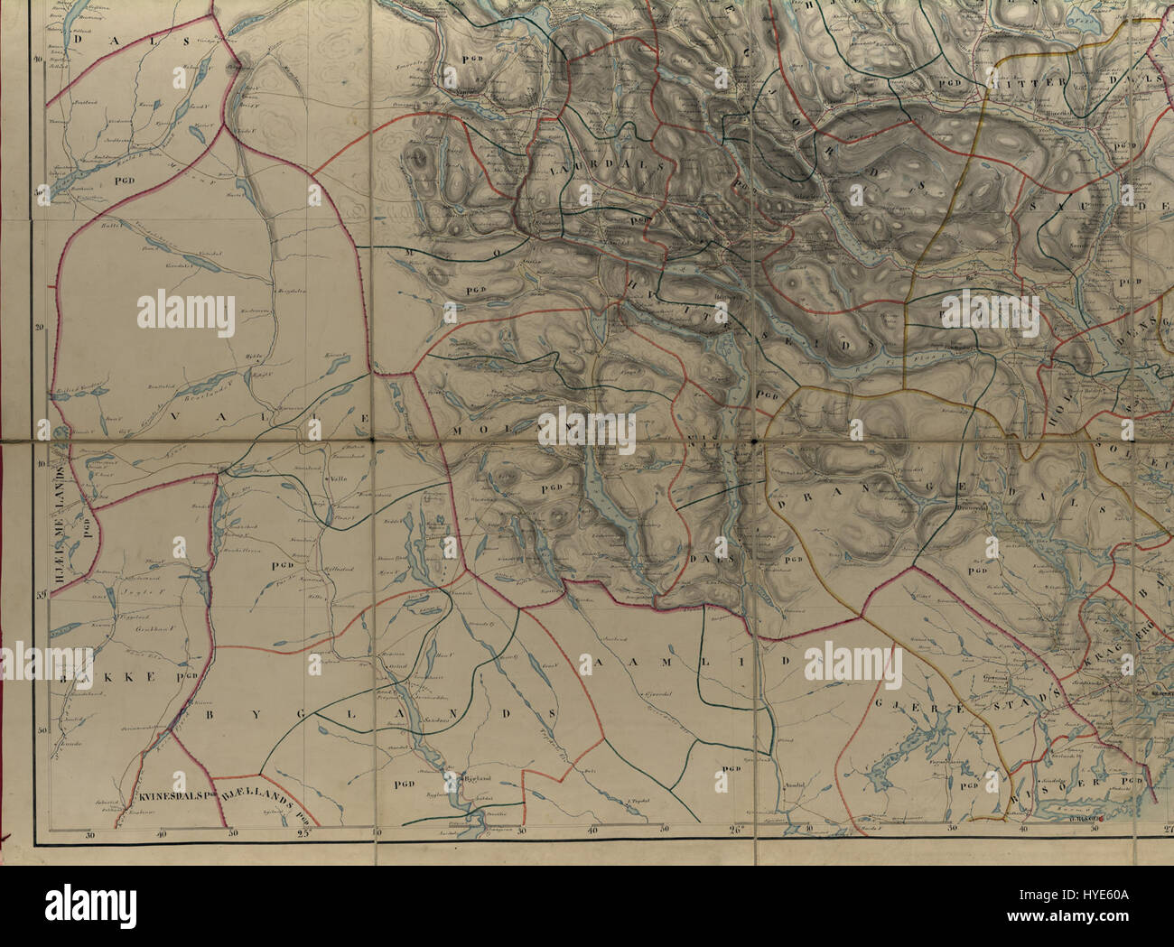This map, 'Bratsberg Amt. Kopi av Professor Munch's kart no nb krt 0054 ...