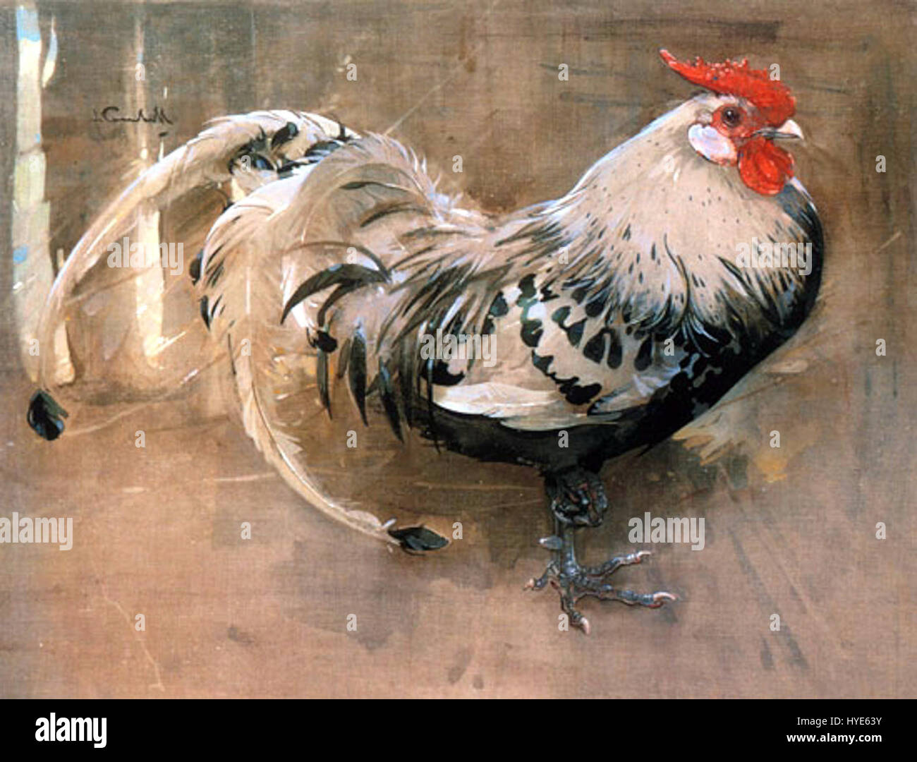 Joseph Crawhall’s 'A Rooster' captures the lively energy and detail of ...
