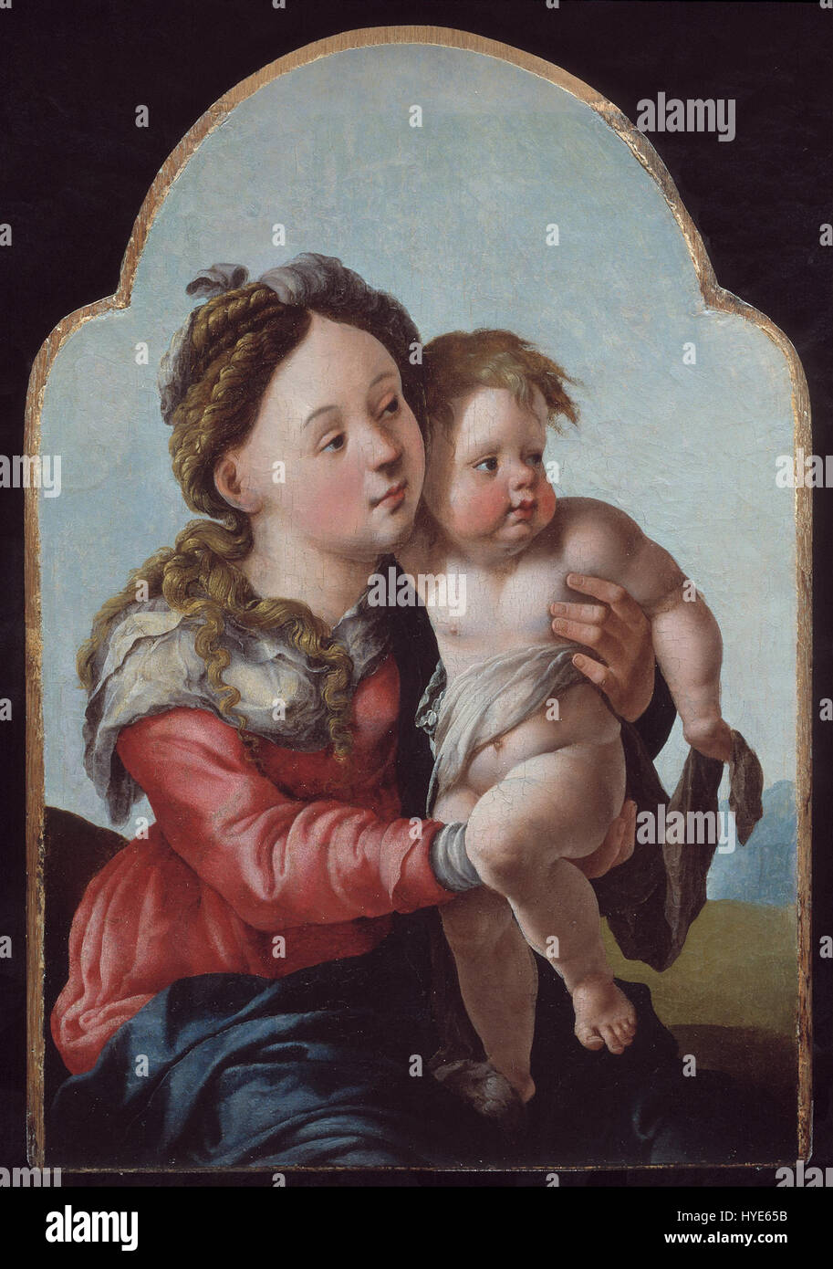 Jan van Scorel’s 'Madonna and Child' depicts the Virgin Mary holding the infant Jesus. This ...