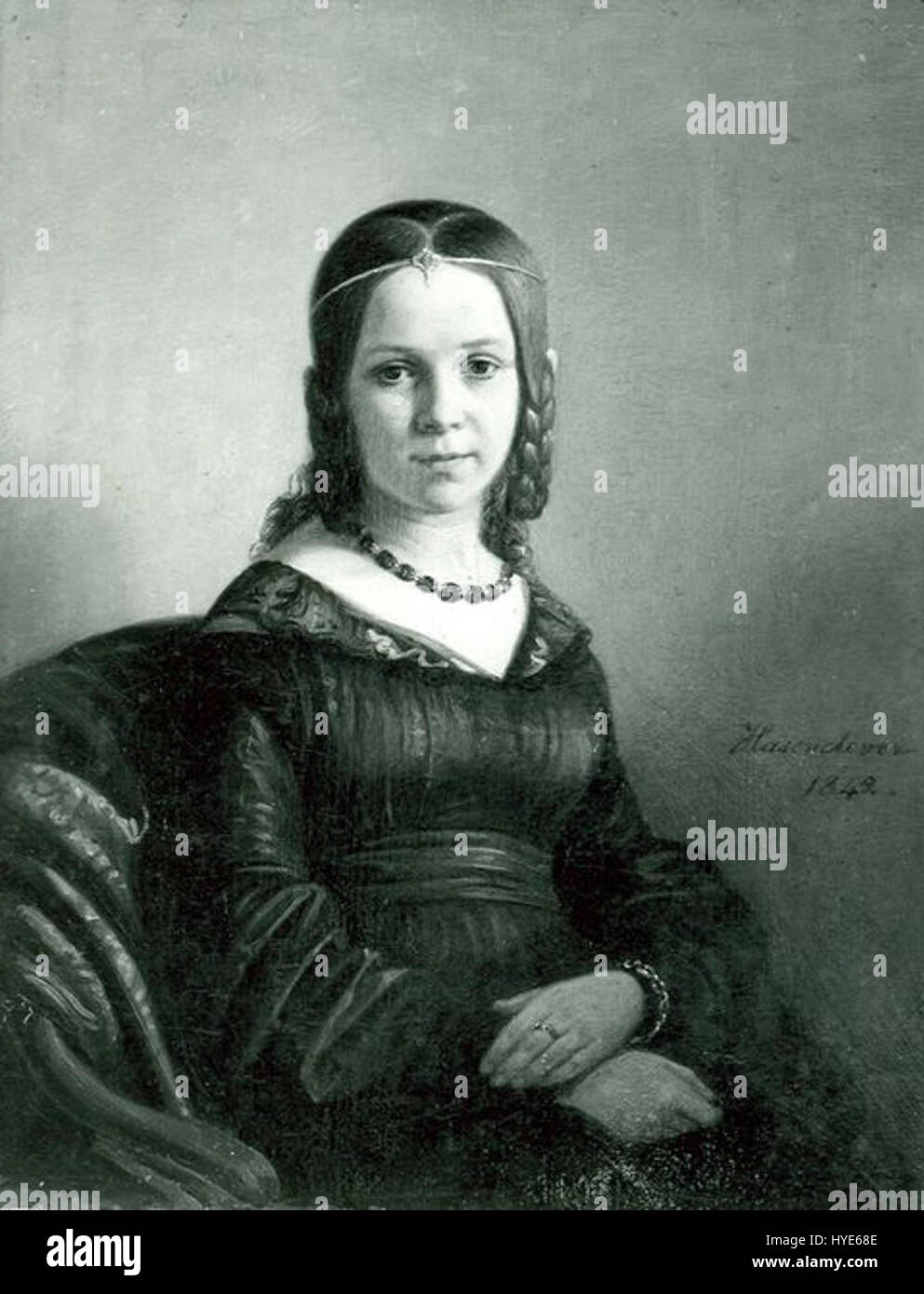 'Bildnis der Emilie Preyer, geborene Lachenwitz' (Portrait of Emilie ...