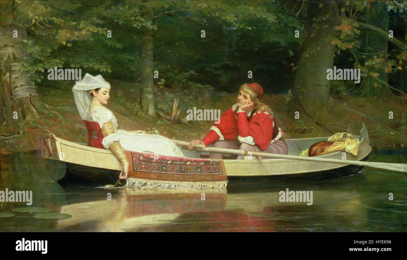 'With The River' by Philip Hermogenes Calderon, painted in 1869 ...