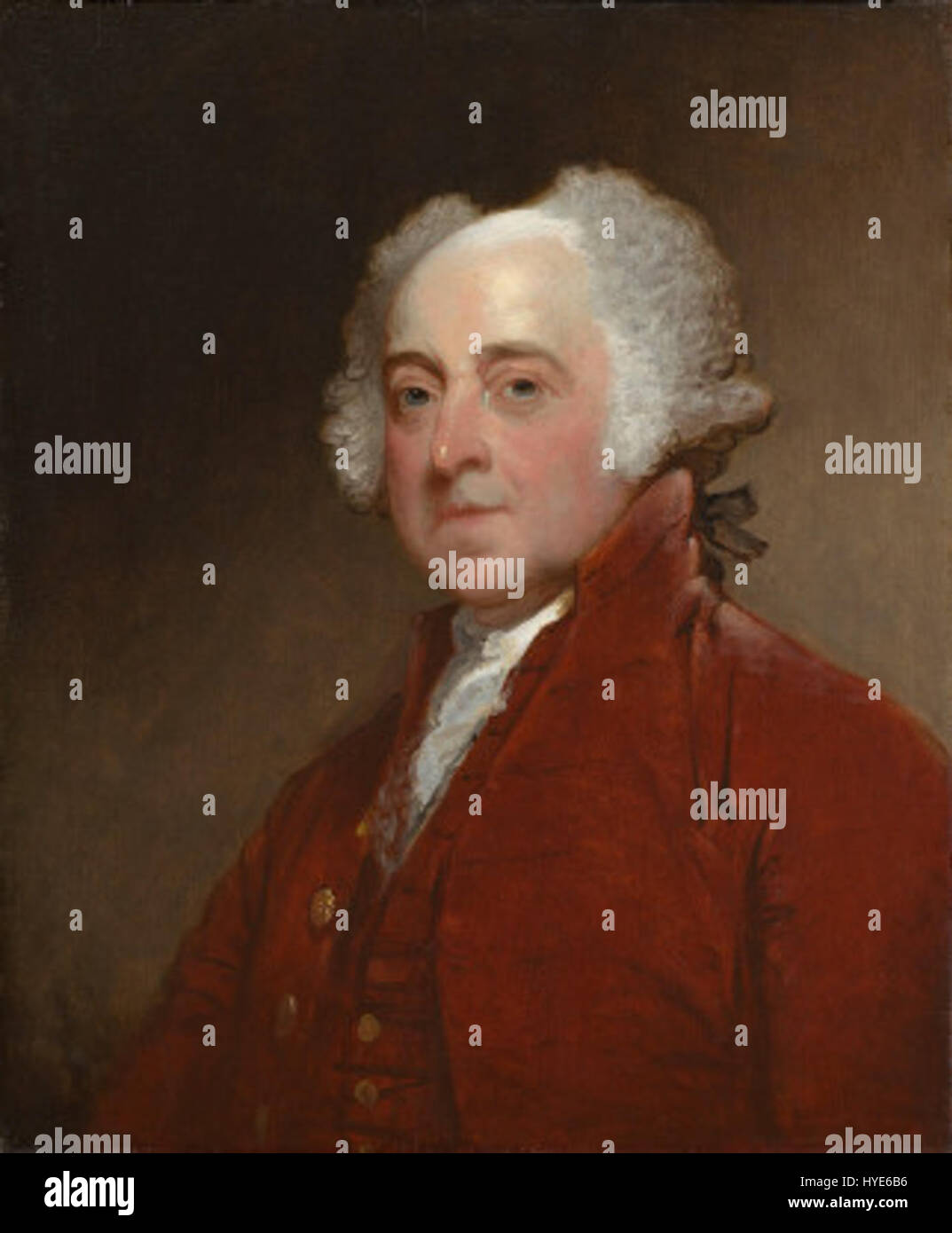 The portrait of John Adams by Gilbert Stuart, painted around 1821, is a ...