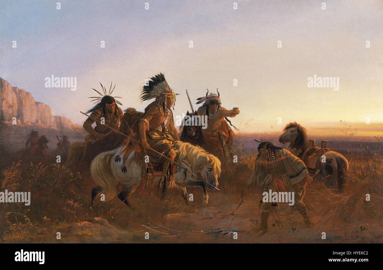 Karl Ferdinand Wimar The lost trail Stock Photo - Alamy