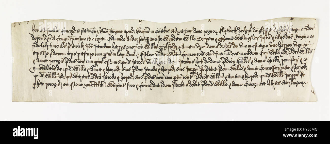 The document from October 1585 references a property transaction for 20 ...
