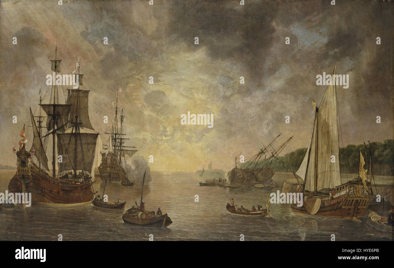 Lieve Pietersz. Verschuier’s 'A Harbor Scene' captures the bustling ...