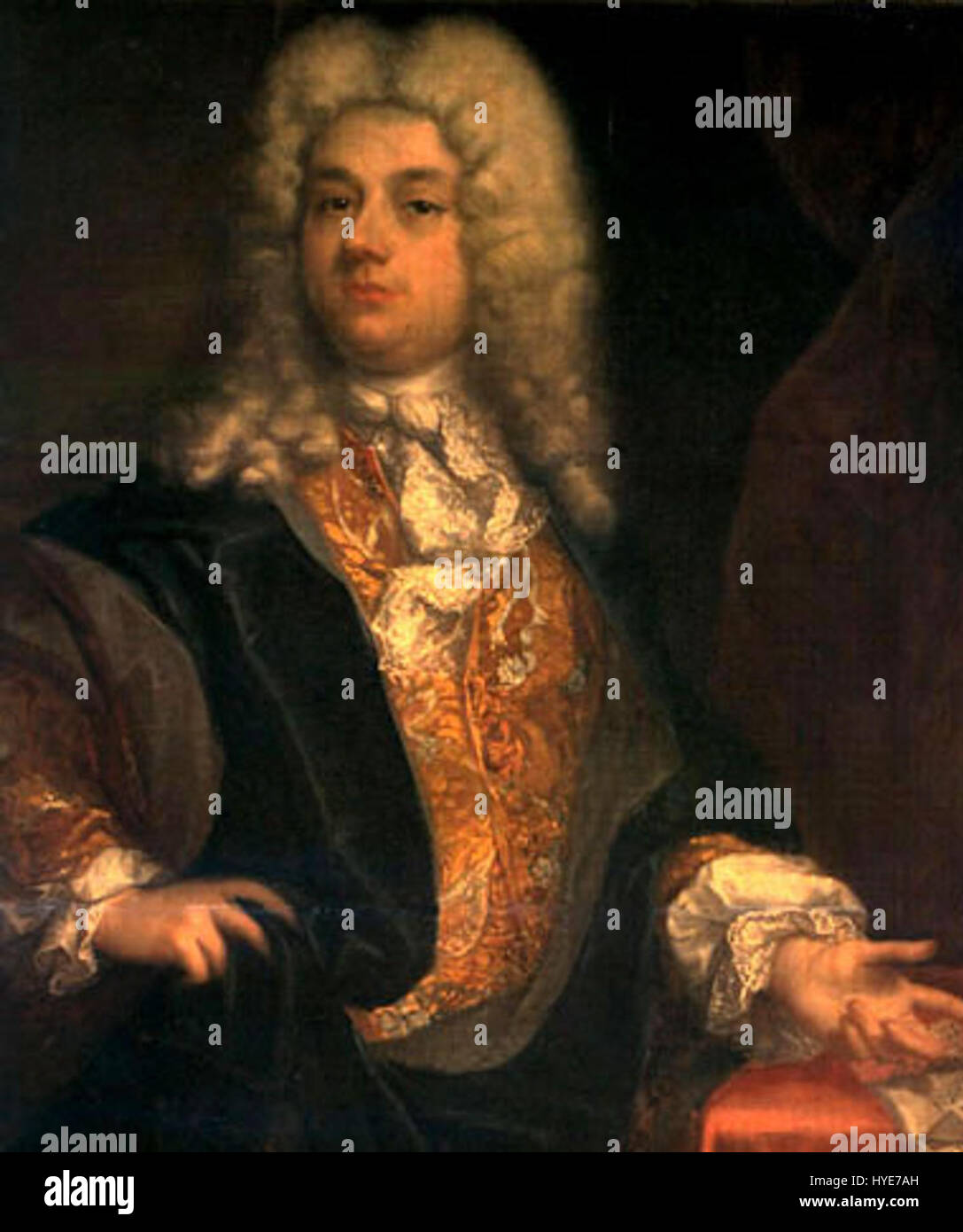 This edited portrait of Senesino, an Italian opera singer, represents ...
