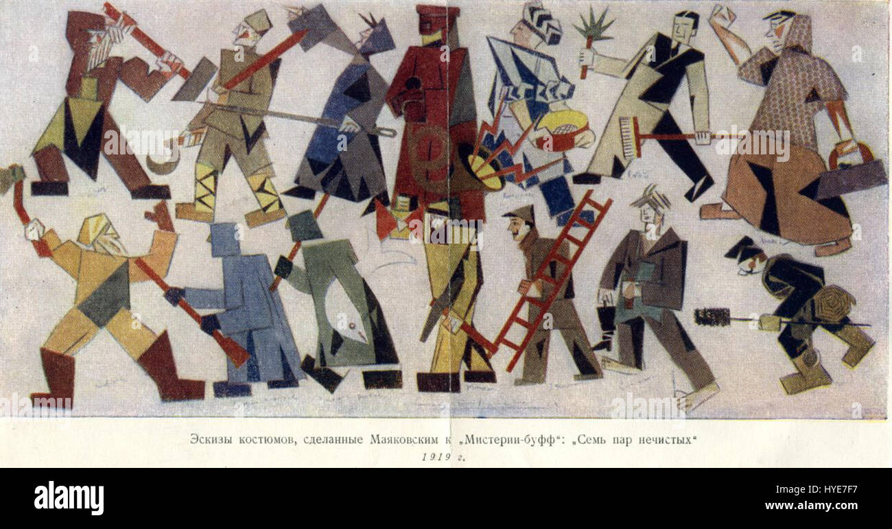 Mayakovsky's 'Misteriya Buff Unclean' is a poem that explores themes of ...