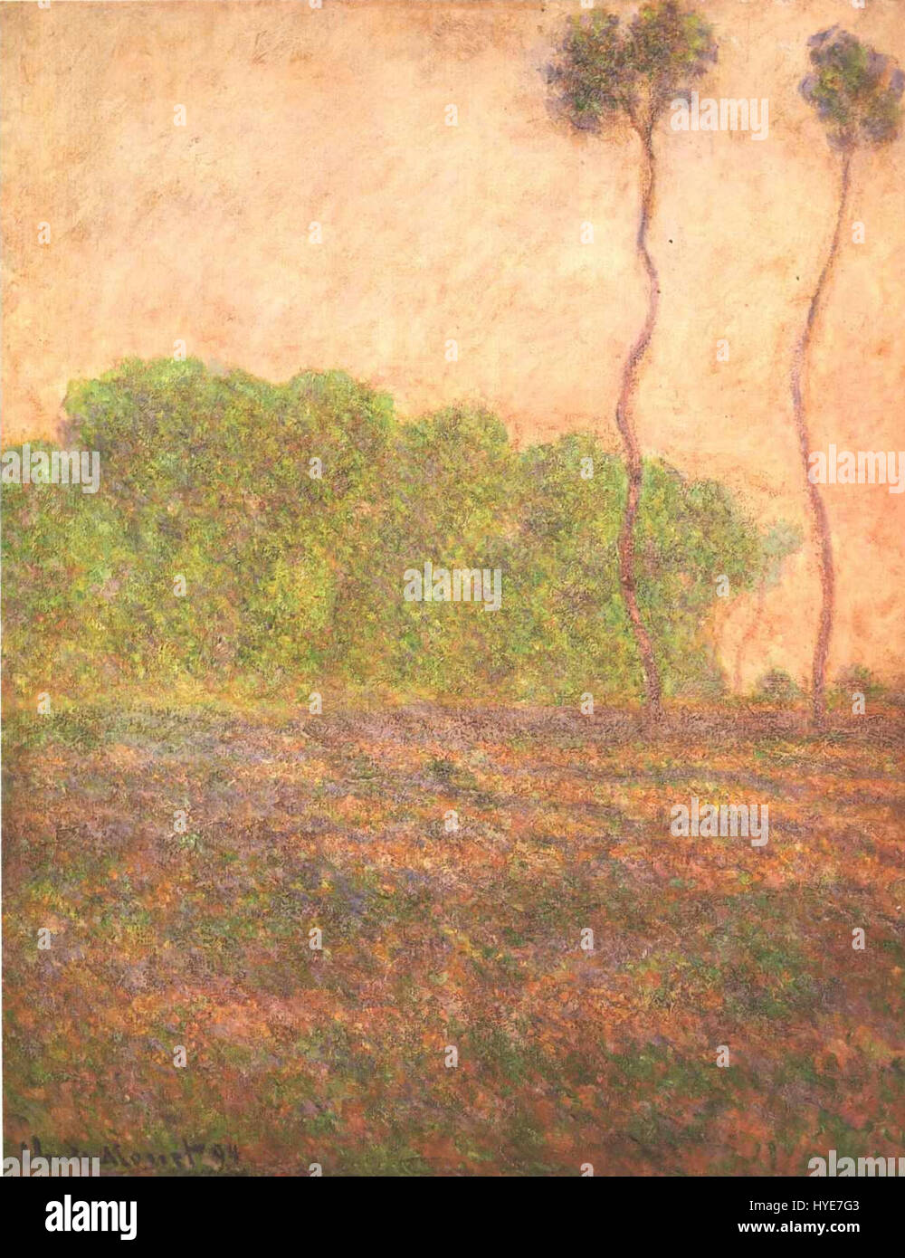 *Wiese in Giverny* by Claude Monet, painted in 1894, showcases the lush ...