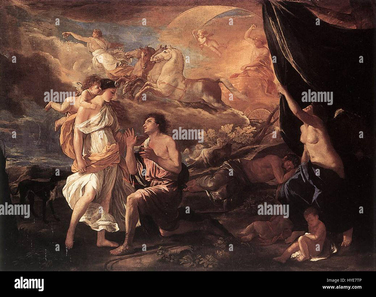 This painting by Nicolas Poussin depicts the mythological story of ...